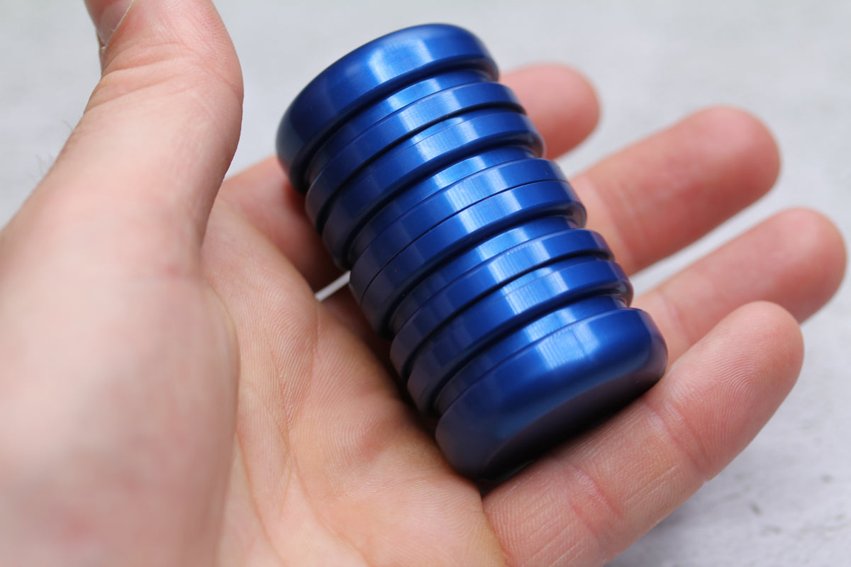 HELIX FIDGET CAPSULE - BLUE ANODISED – Fidget Digits